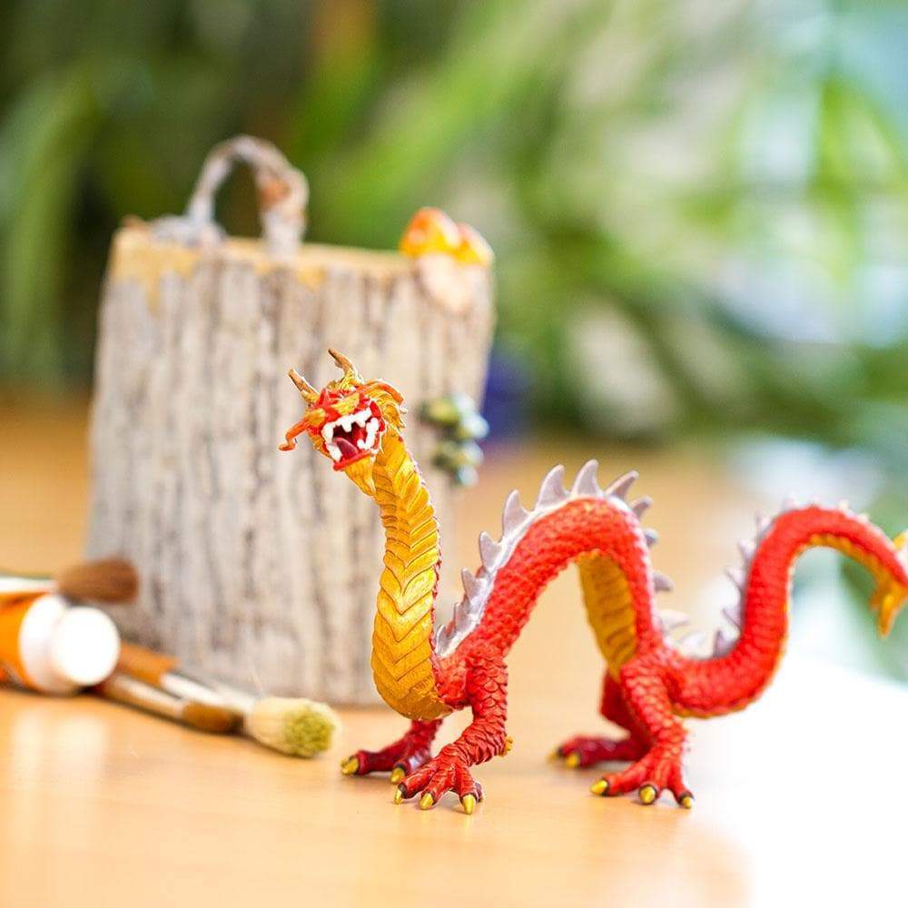 Horned Chinese Dragon Toy | Dragon Toy Figurines | Safari Ltd®