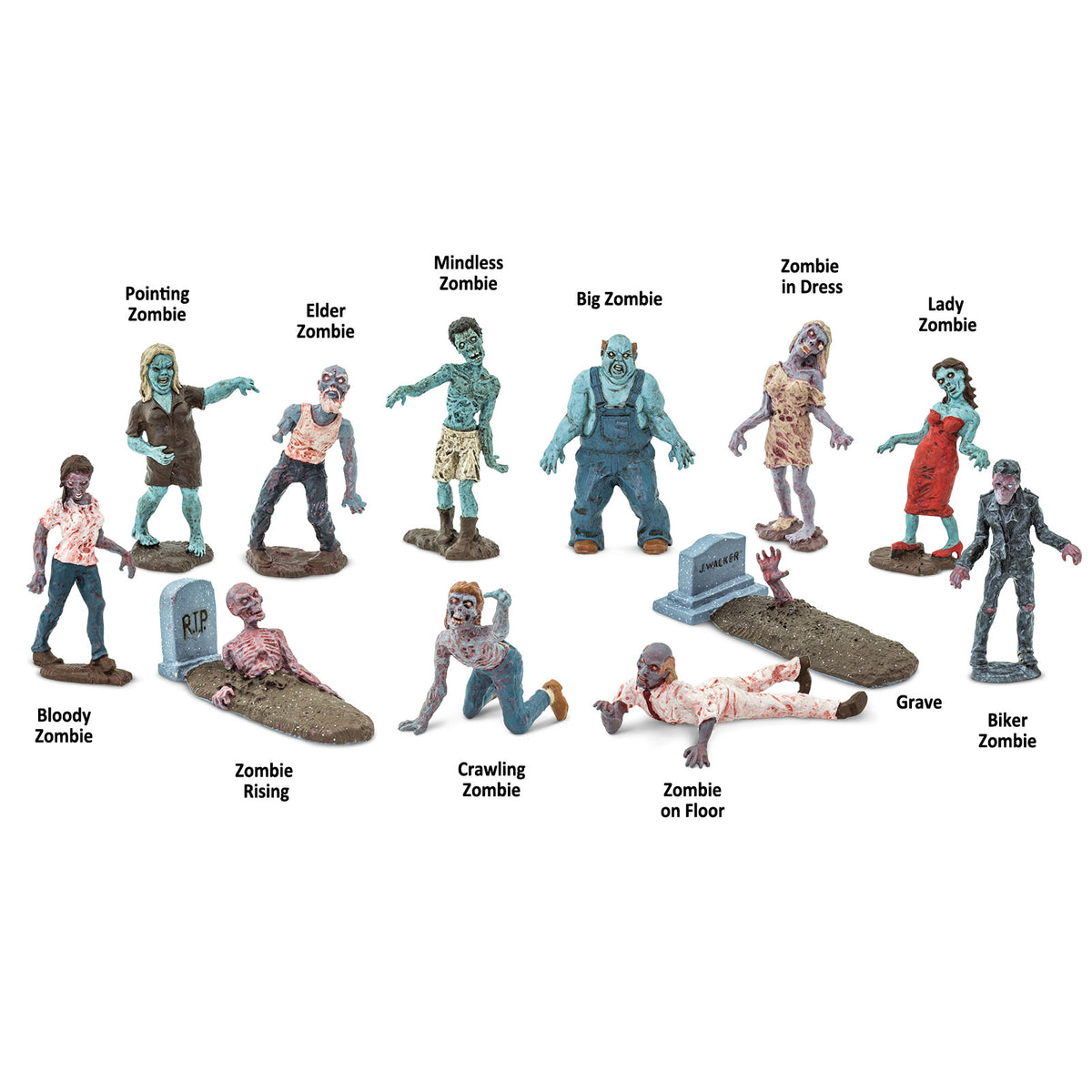 Zombies Super TOOB® Figurine Set – 12 Zombie Figures | Safari Ltd ...
