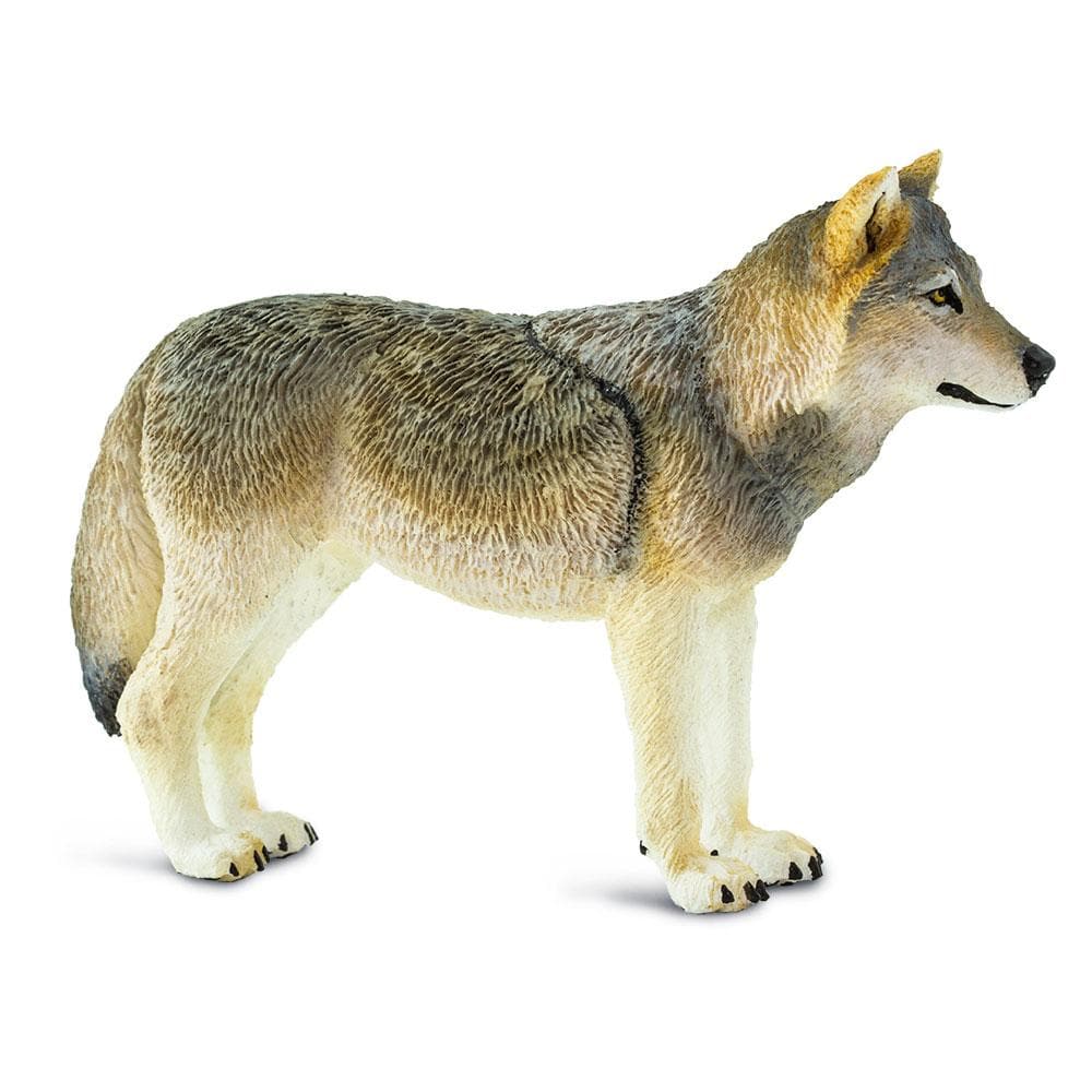 Gray Wolf Figure – Realistic Animal Toy for Kids, Boys and Girls ...