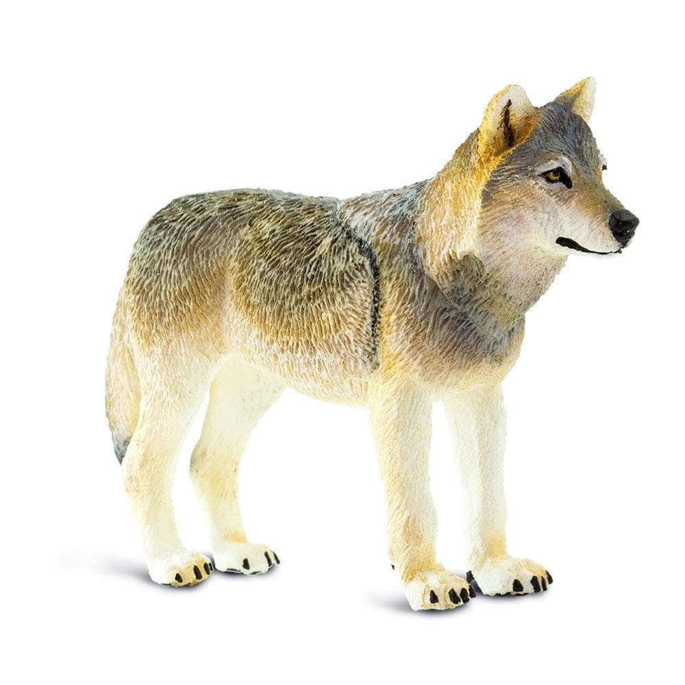 Gray Wolf Figure – Realistic Animal Toy for Kids, Boys and Girls ...