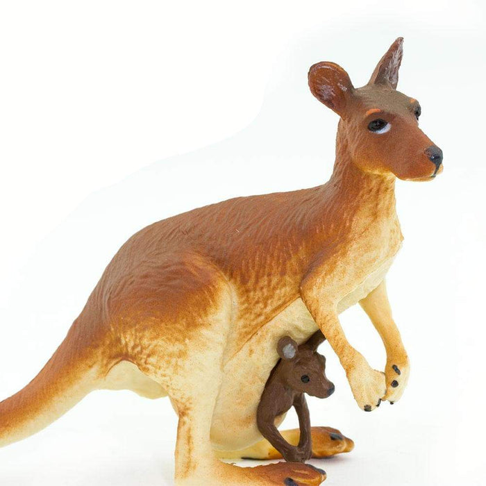 Kangaroo with Baby Figure – Realistic Animal Toy for Kids, Boys and ...