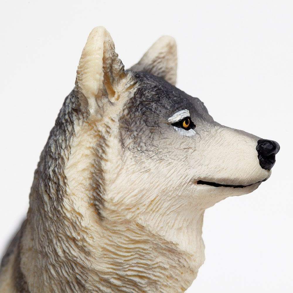 Gray Wolf Toy - Realistic Wolf Figurine from Wild Safari® Wildlife ...