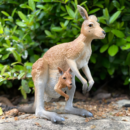 Kangaroo with Joey Figure – Realistic Animal Toy for Kids, Boys and ...