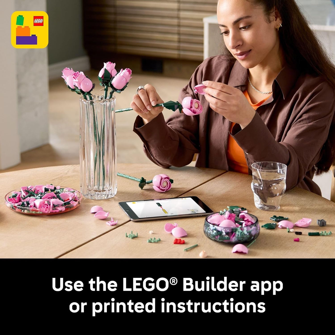 LEGO Botanicals Bouquet of Pink Roses 10374 | Safari Ltd®