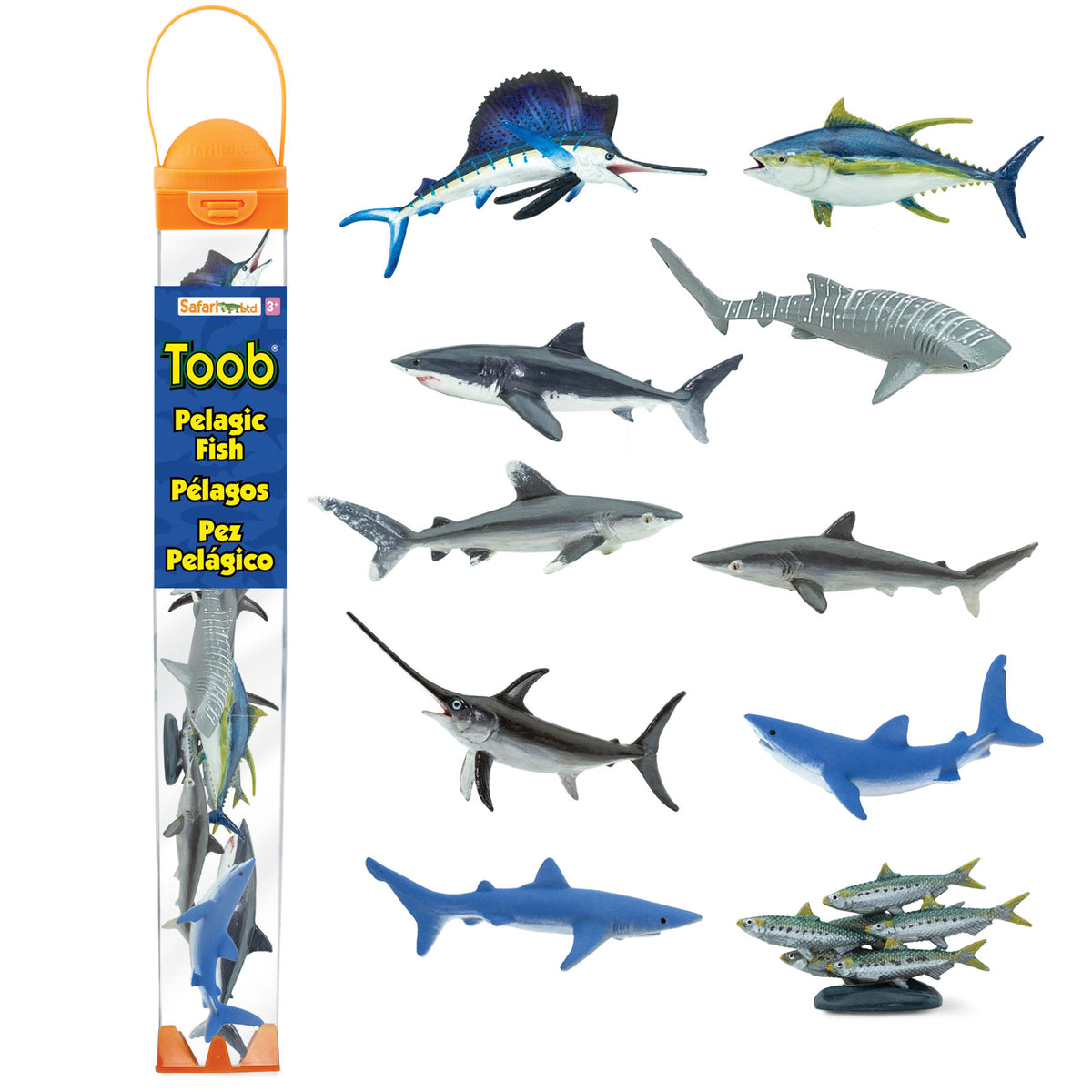 Pelagic Fish TOOB – Detailed PVC Ocean Animal Figures for Kids Ages 3 ...