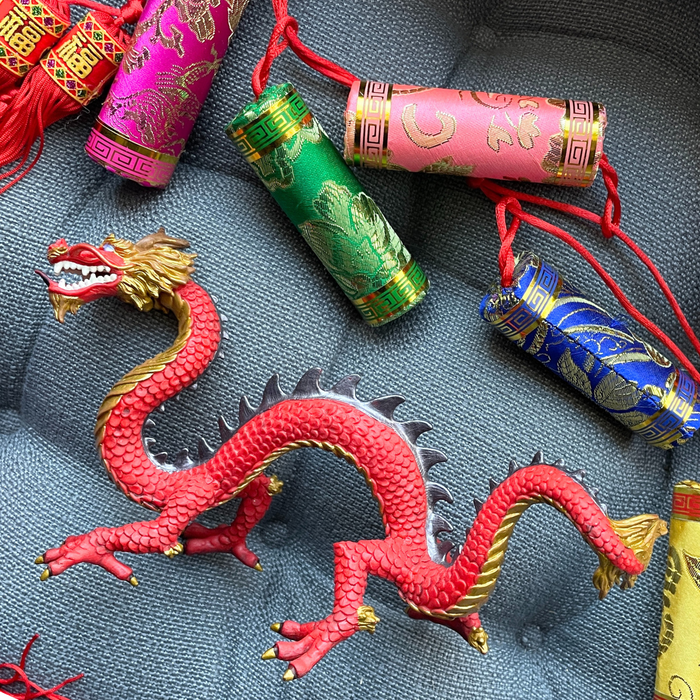 Horned Chinese Dragon Toy | Dragon Toy Figurines | Safari Ltd®
