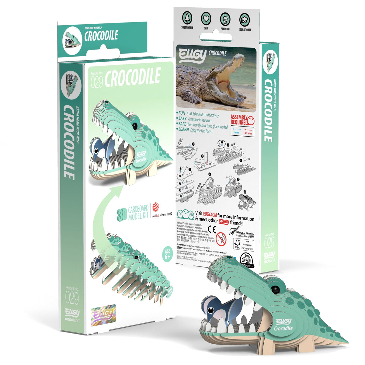 EUGY Crocodile 3D Puzzle | Safari Ltd®