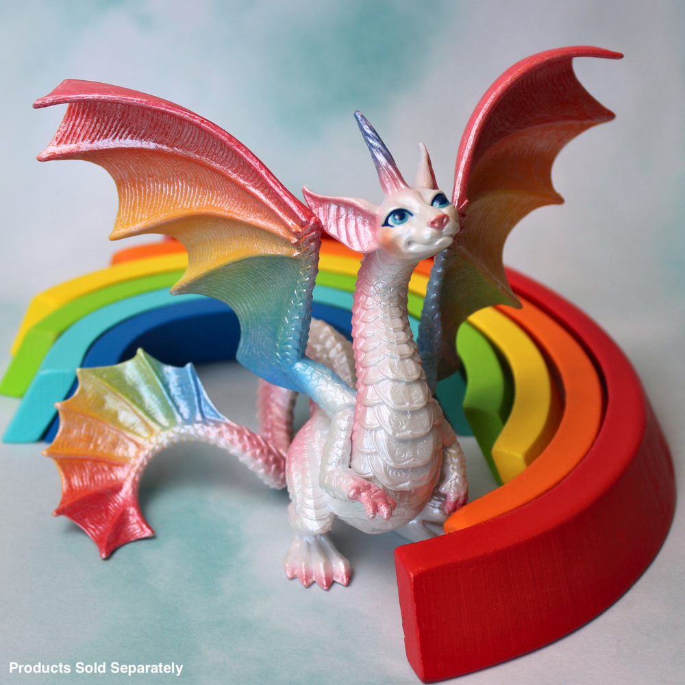 Fairy Rainbow Dragon Toy Figurine – Sparkling Fantasy Dragon | Safari ...