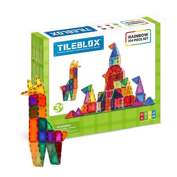 104 Piece Tileblox Rainbow Magnetic Building Blocks | Safari Ltd®