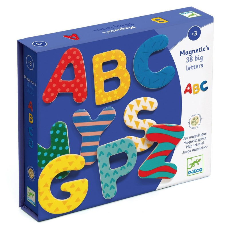 38 Big Letters Alphabet Wooden Magnets | Safari Ltd®