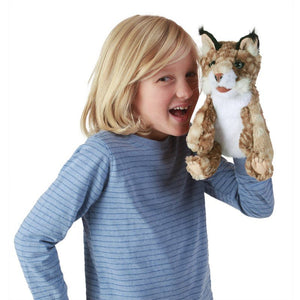 Bobcat Kitten Stuffed Animal Hand Puppet | Folkmanis | Safari Ltd®