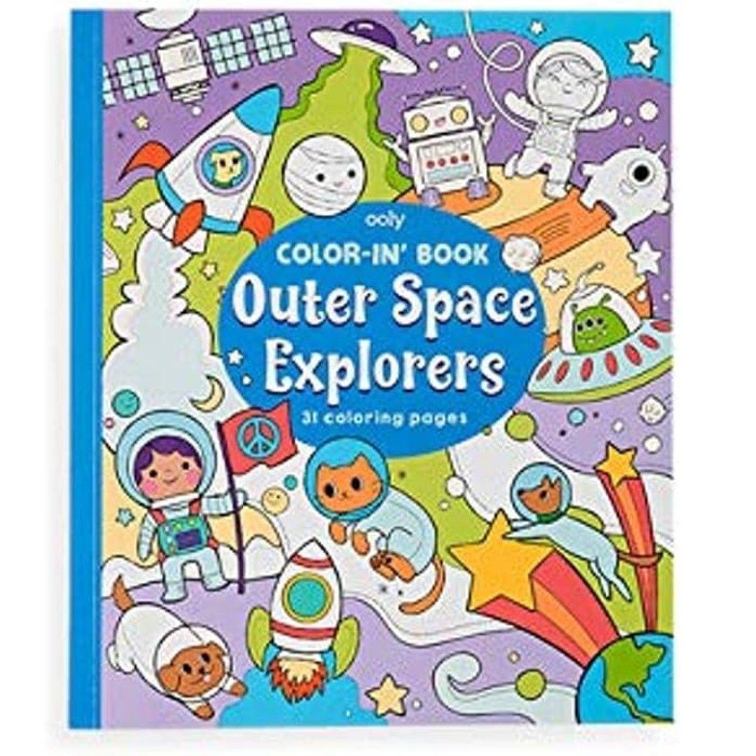 Color-In' Book: Outer Space Explorers | OOLY | Safari Ltd®
