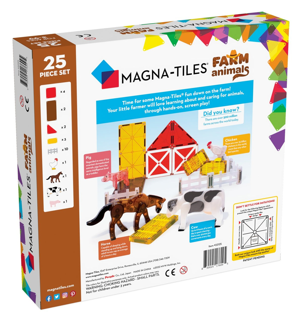Magna-Tiles Farm Animals 25 Piece Set | Safari Ltd®