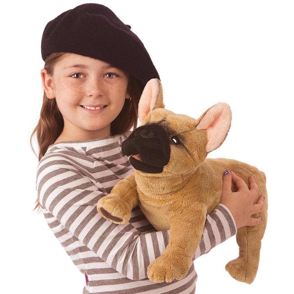 French Bulldog Hand Puppet | Realistic Dog Puppet by Folkmanis | Safari ...