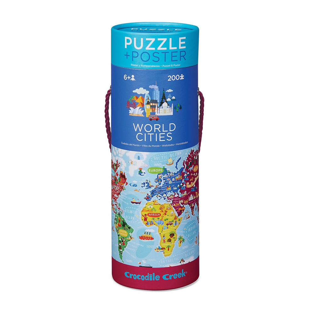 Geography Puzzle & Poster: World Cities | Safari Ltd®