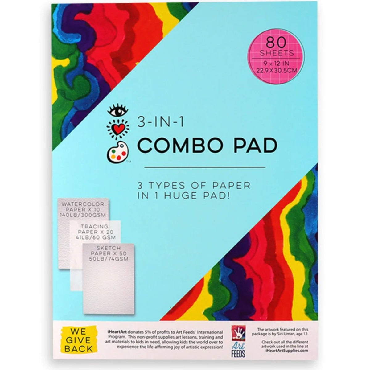 iHeartArt 3-in-1 Combo Pad | Bright Stripes | Safari Ltd®