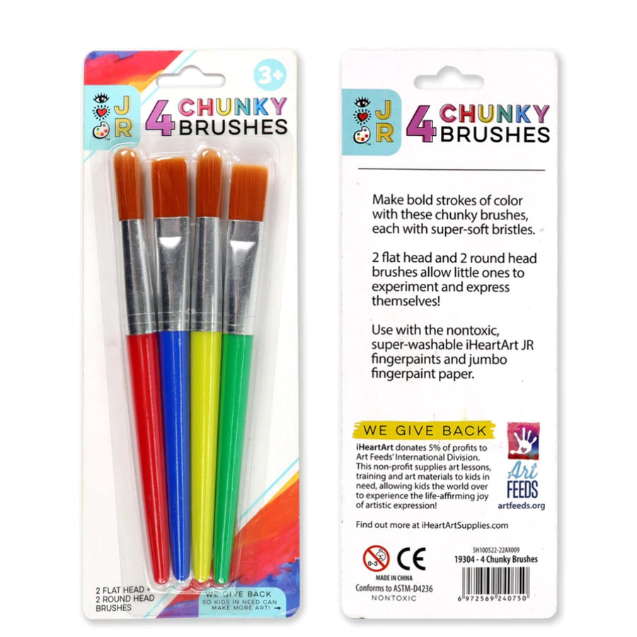 iHeartArt Jr 4 Chunky Brushes | Safari Ltd®