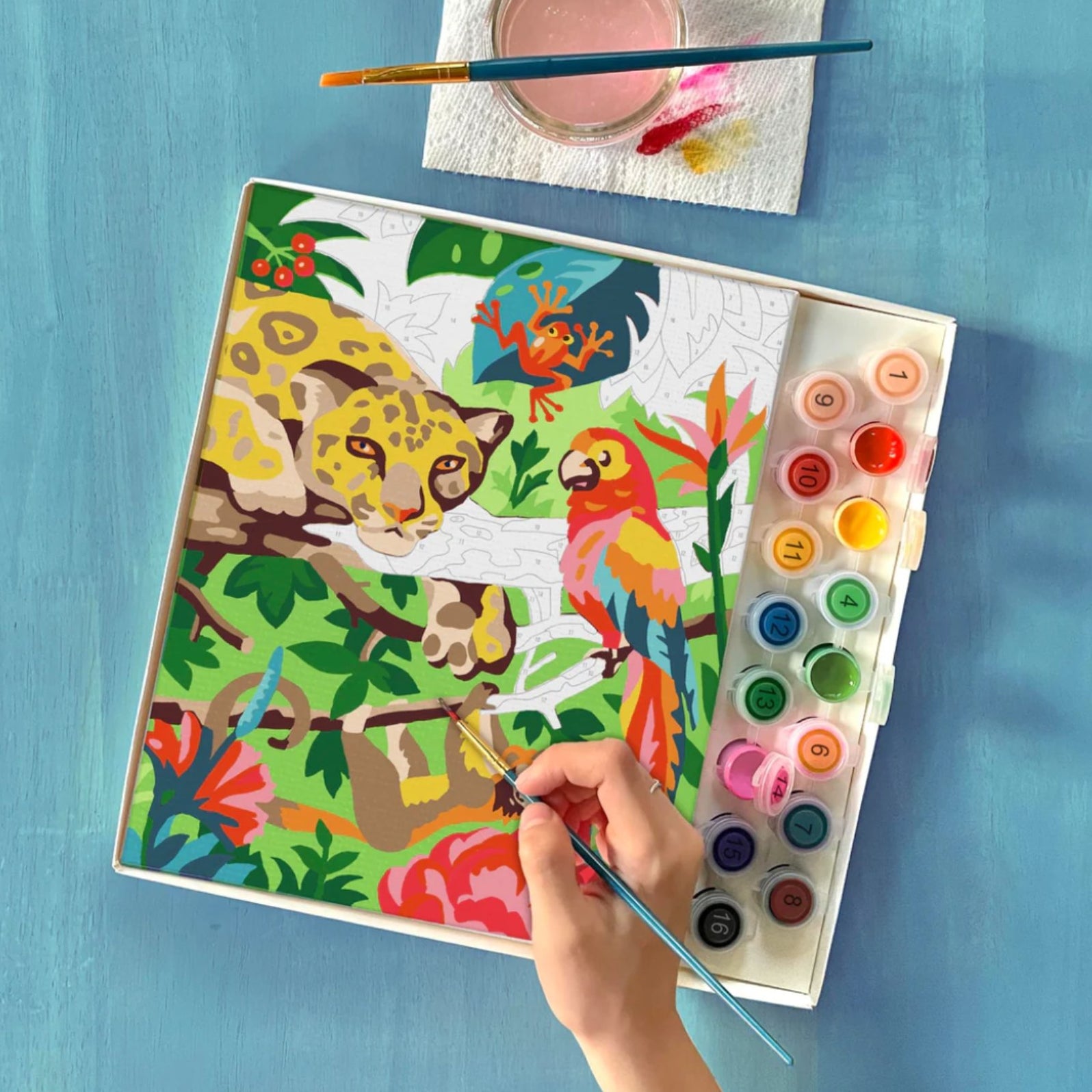 iHeartArt Paint By Numbers Tropical Jungle | Bright Stripes | Safari Ltd®