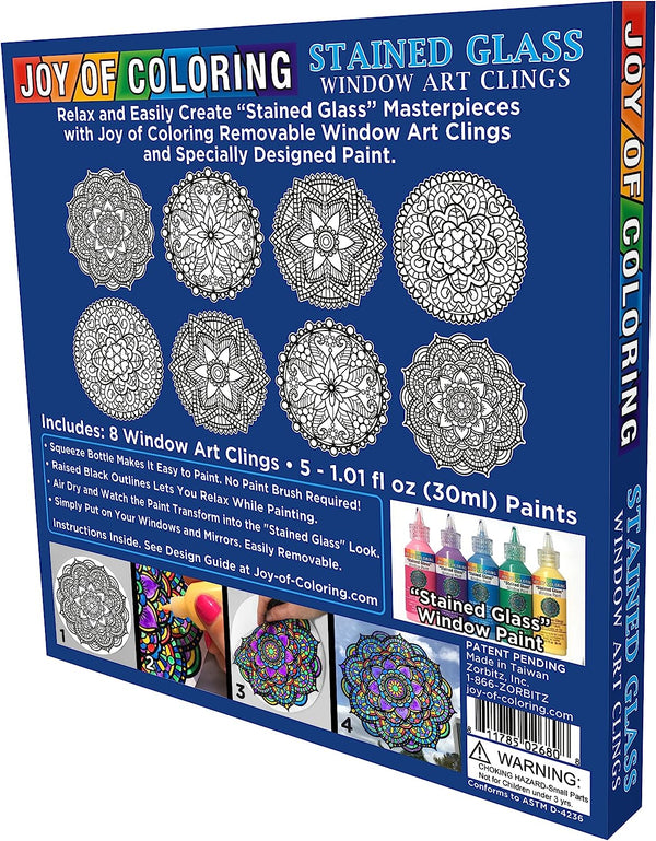 Joy of Coloring Stained Glass Mandalas | Safari Ltd®