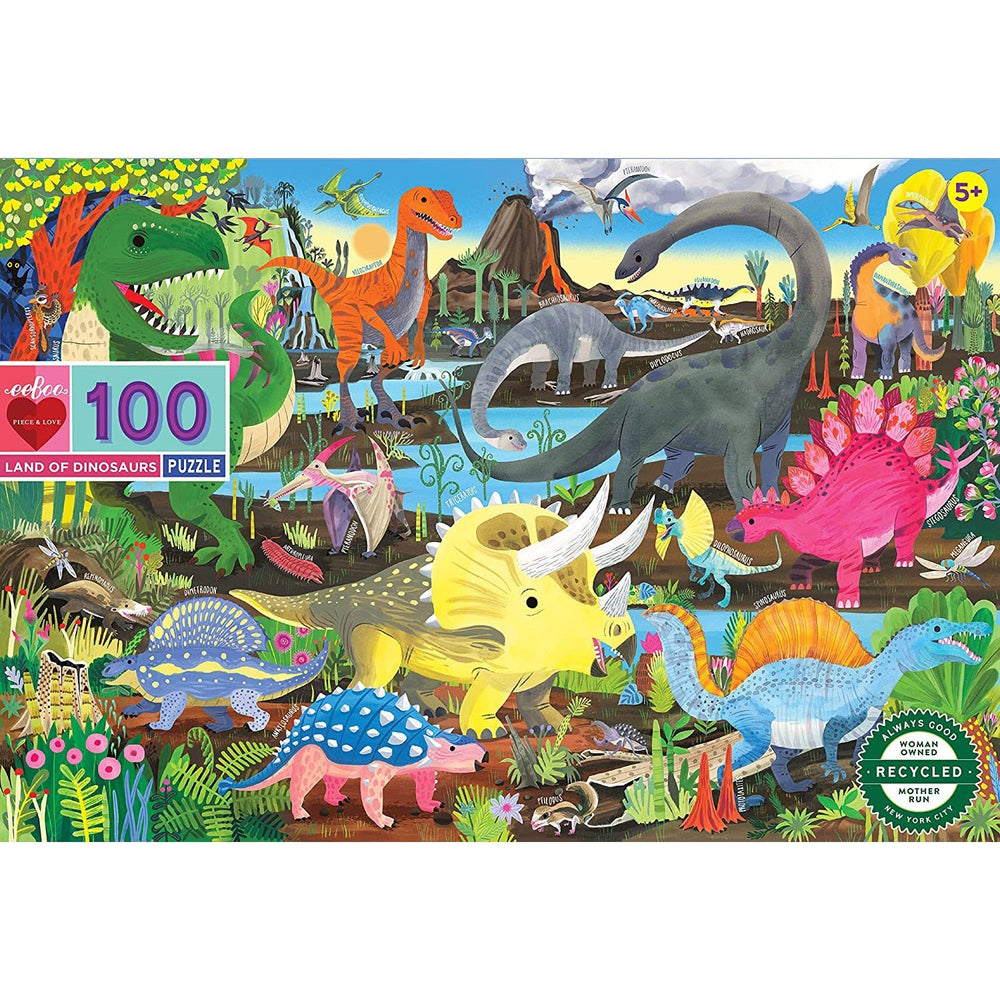 Land of Dinosaurs 100 Piece Puzzle | Safari Ltd®