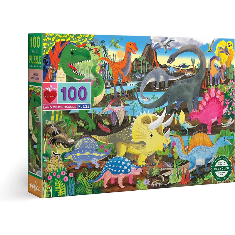 Land of Dinosaurs 100 Piece Puzzle | Safari Ltd®