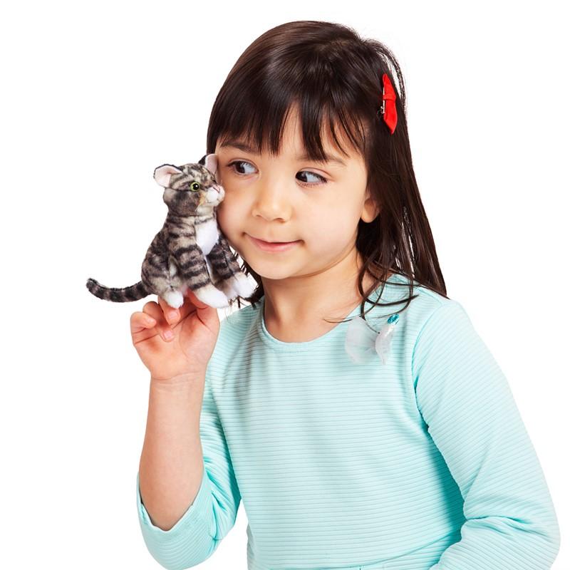 Mini Tabby Cat Finger Puppet | Safari Ltd®