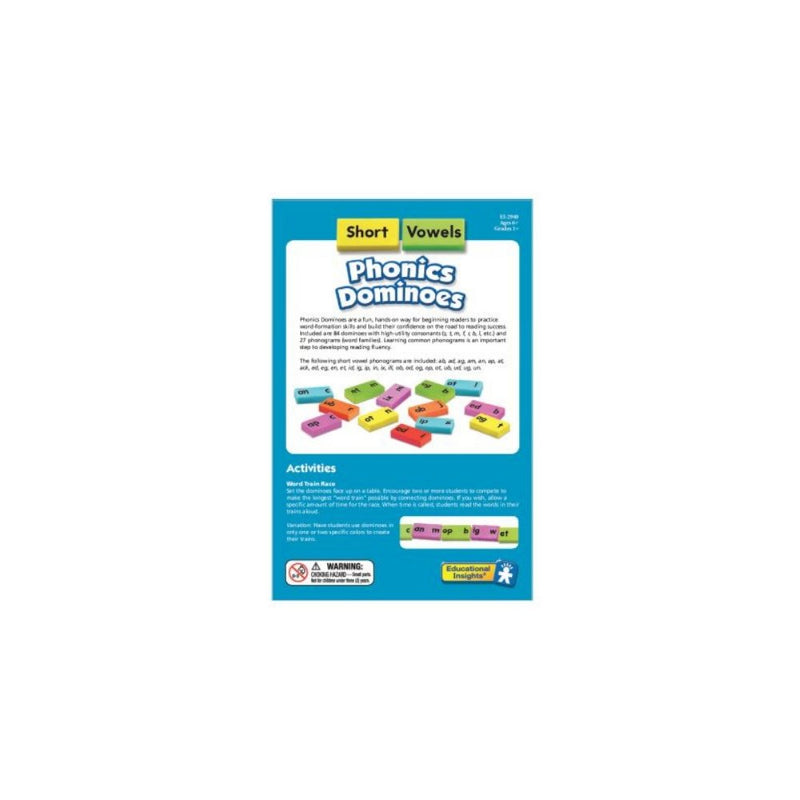 Phonics Dominoes - Short Vowels | Safari Ltd®