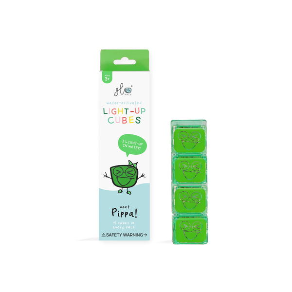 Glo Pals 4-Pack Pippa Green Light Up Cubes | Safari Ltd®