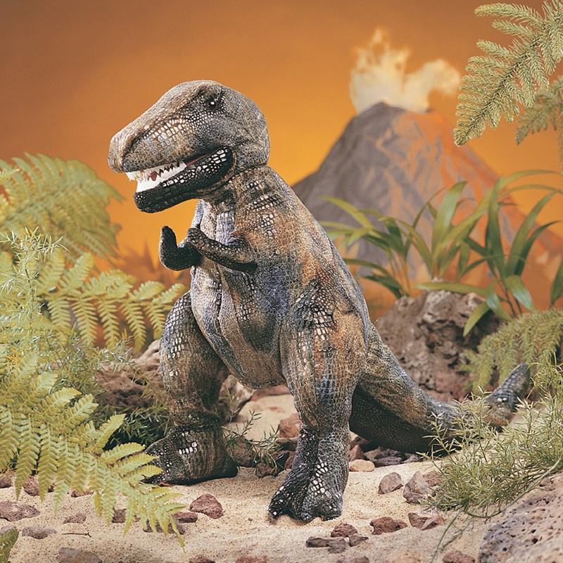 Tyrannosaurus Rex Stuffed Animal Hand Puppet | Folkmanis | Safari Ltd®