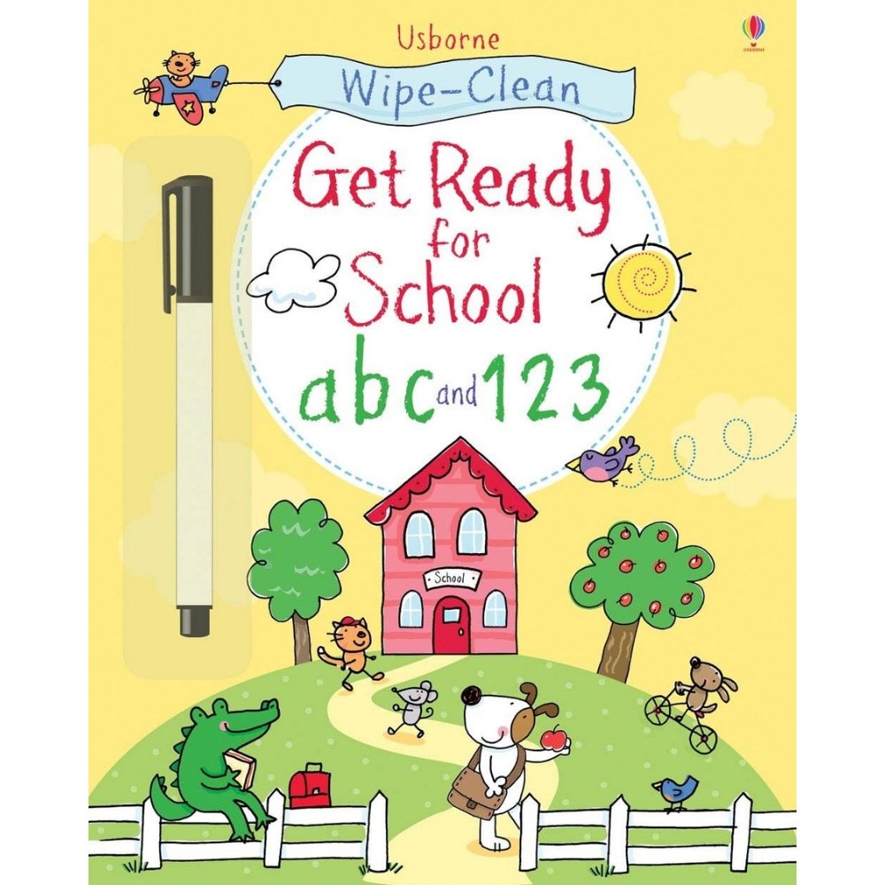 Wipe-Clean, Get Ready for School ABC & 123 Book | | Safari Ltd®