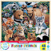 Wood Fun Facts - Forest Friends 48 pc Wood Puzzle | Safari Ltd®