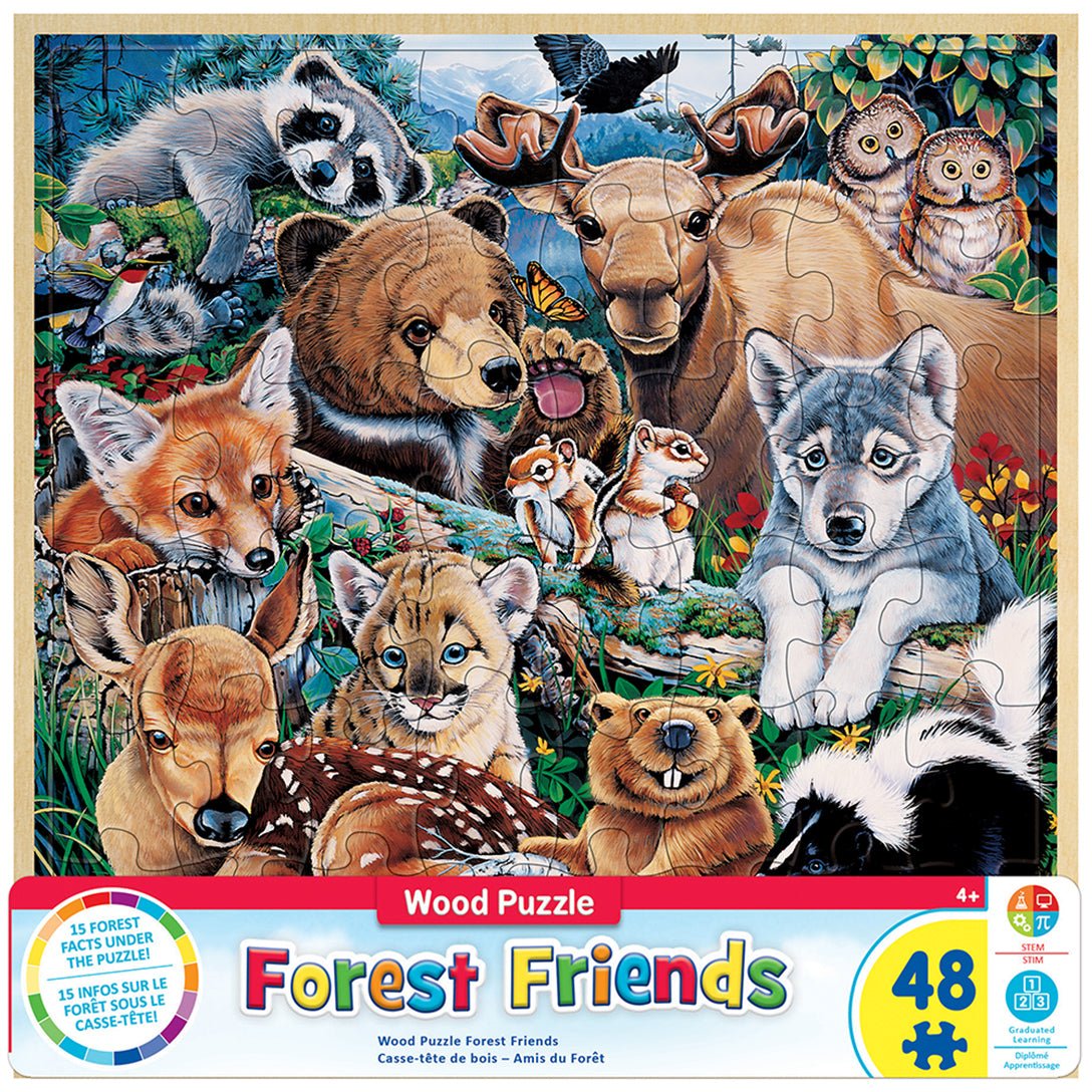 Wood Fun Facts - Forest Friends 48 pc Wood Puzzle | wood puzzle ...